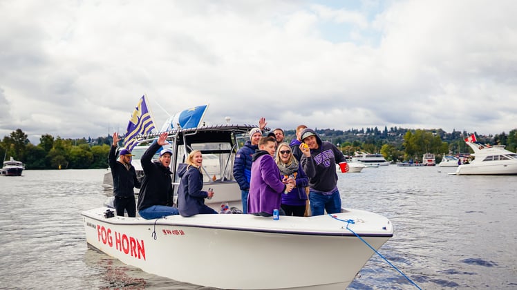 Sailgating UW Husky Stadium in Seattle