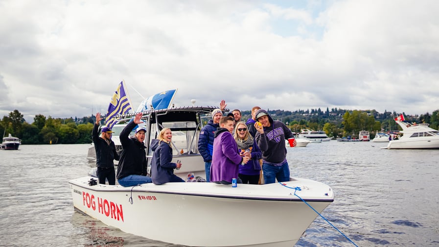 Sailgating UW Husky Stadium in Seattle